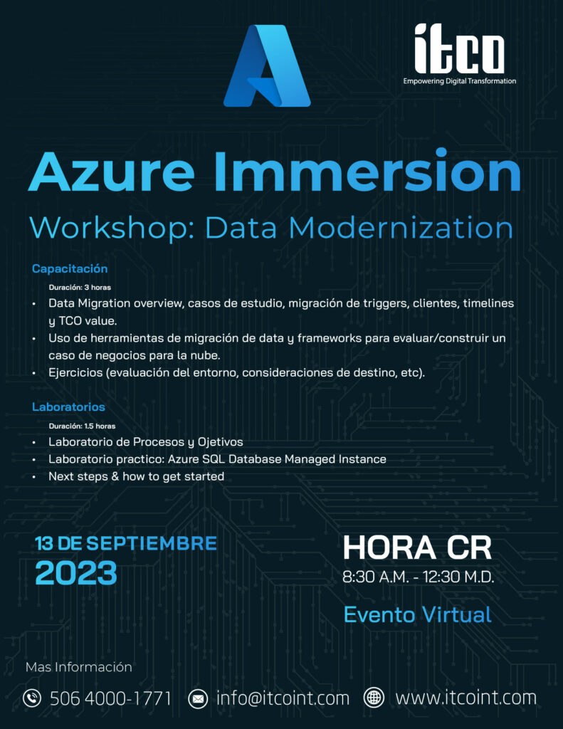 Azure Immersion Workshop: Data Modernization - ITCO